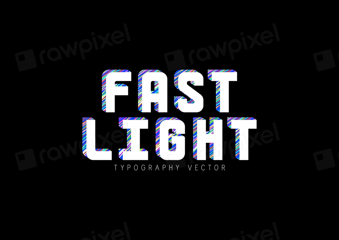'Fast Light' typography vector | Free Photo - rawpixel