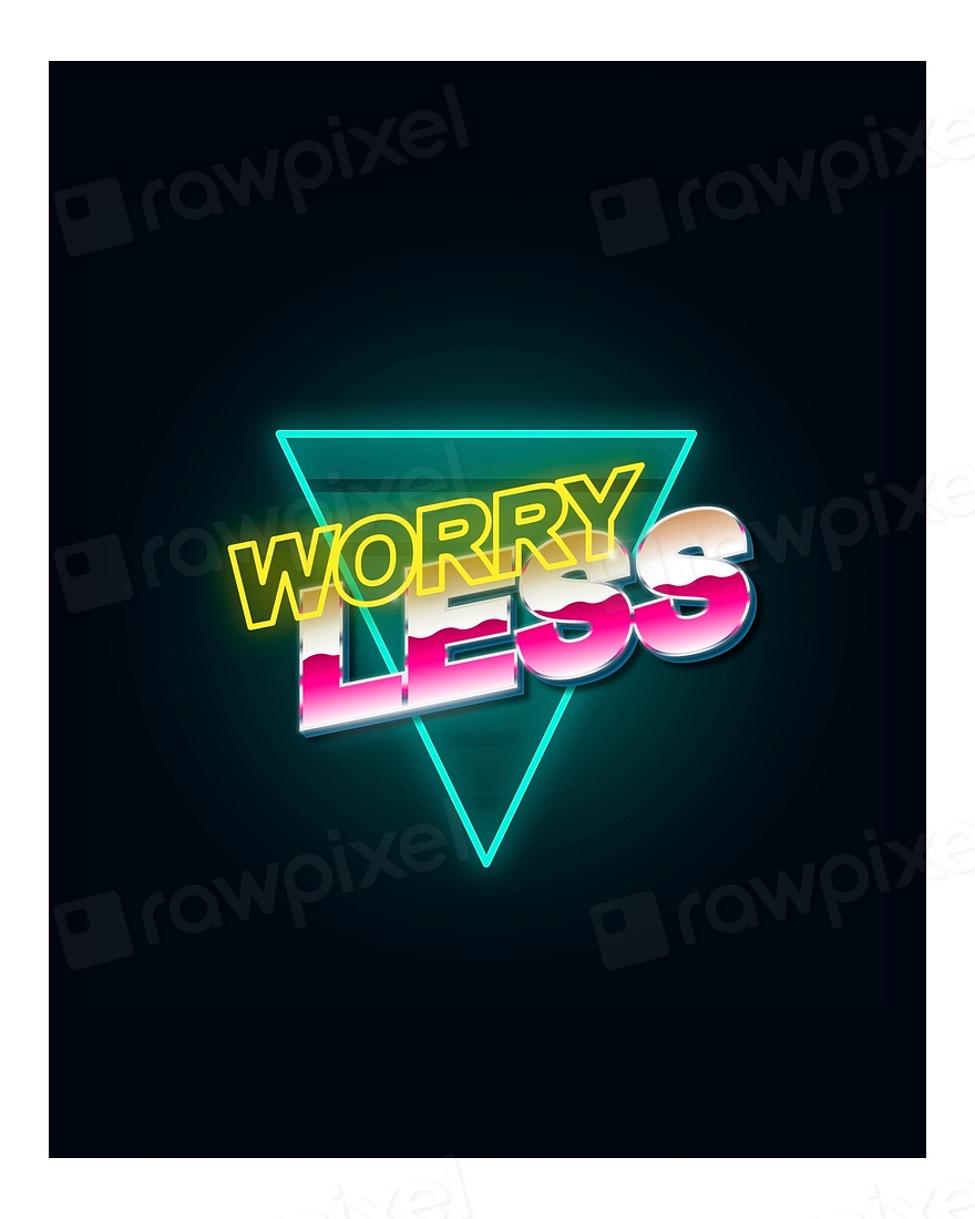 Worry less illustration wall art | Free Photo - rawpixel
