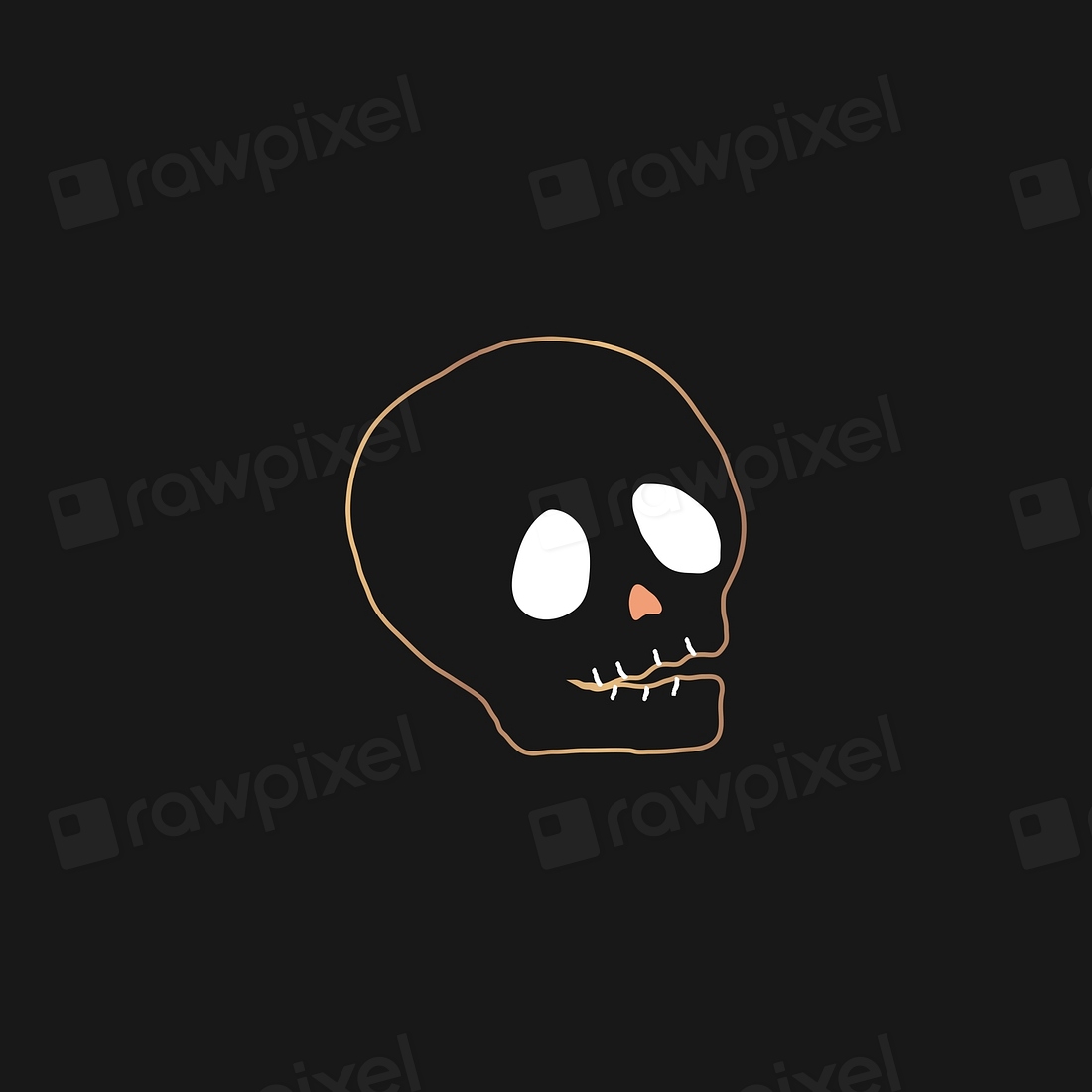 Alchemy skull Halloween sticker psd | Premium PSD - rawpixel