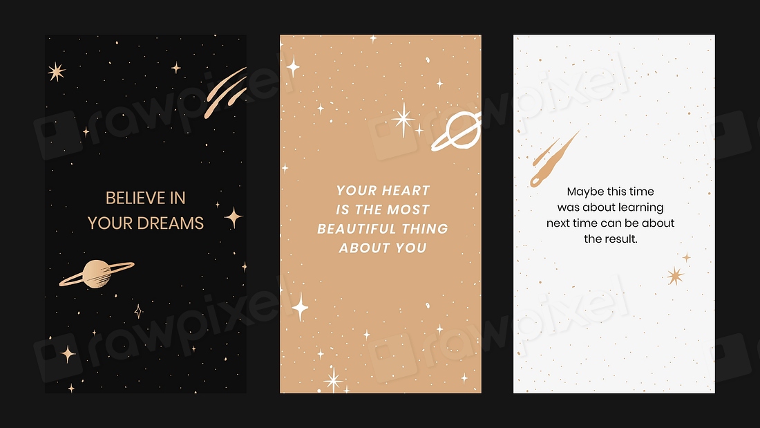Psd editable positive quotes galaxy | Premium PSD - rawpixel