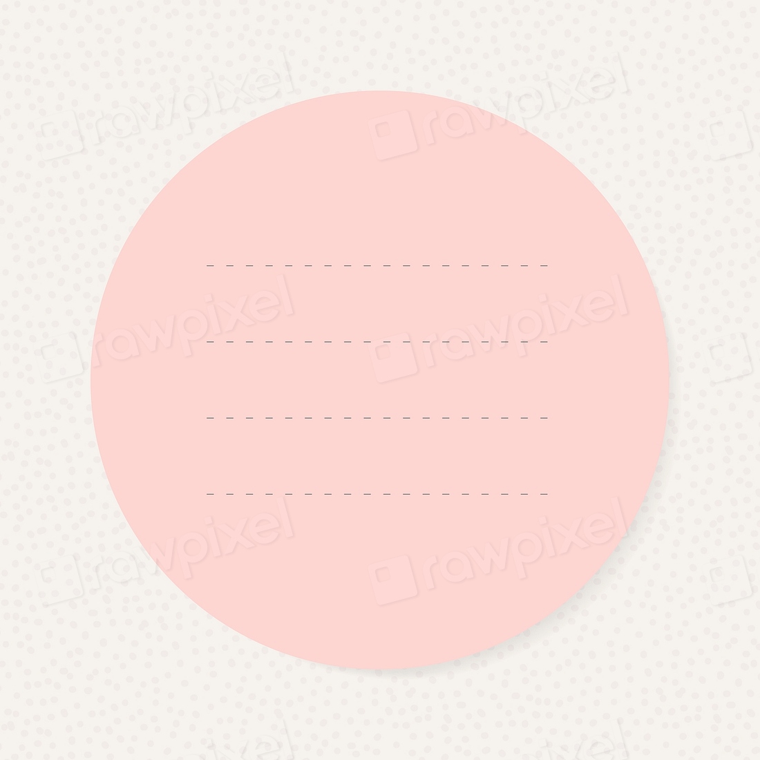 Blank pink circle notepaper graphic | Premium Photo - rawpixel