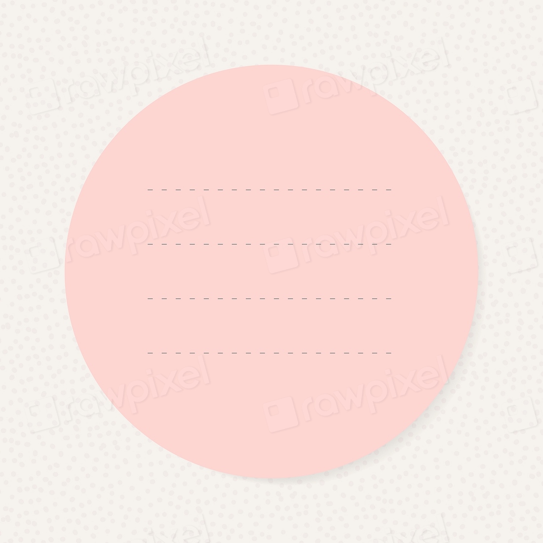 Pink circle notepaper psd design | Premium PSD - rawpixel