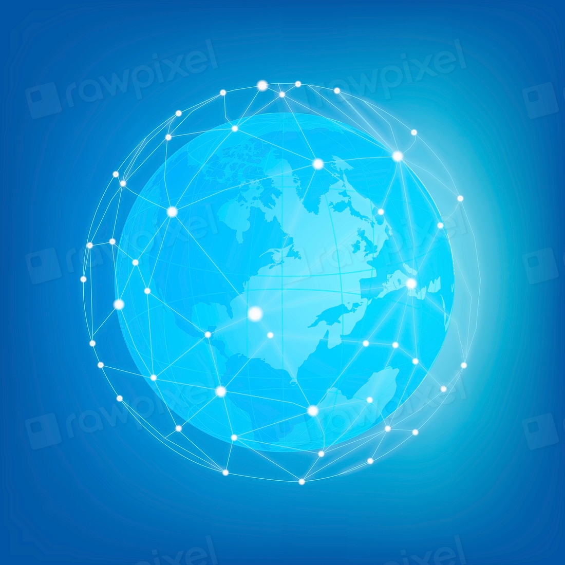 Glowing global network sphere element | Premium Vector - rawpixel