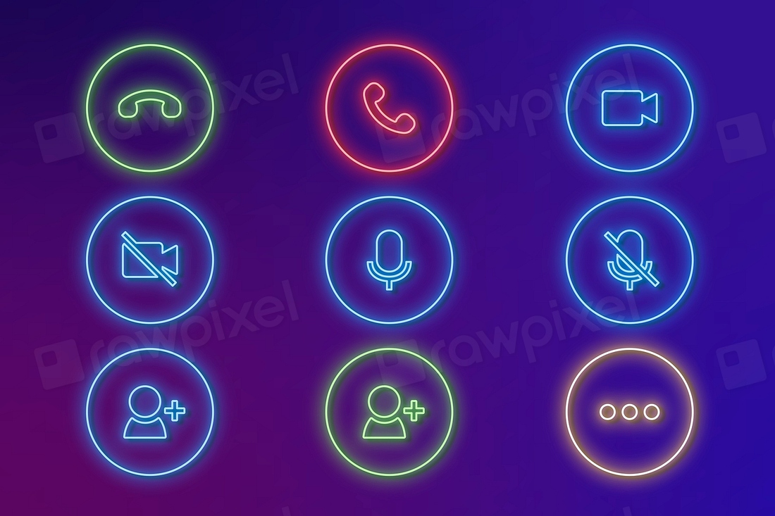 Smartphone call icon psd set | Premium PSD - rawpixel