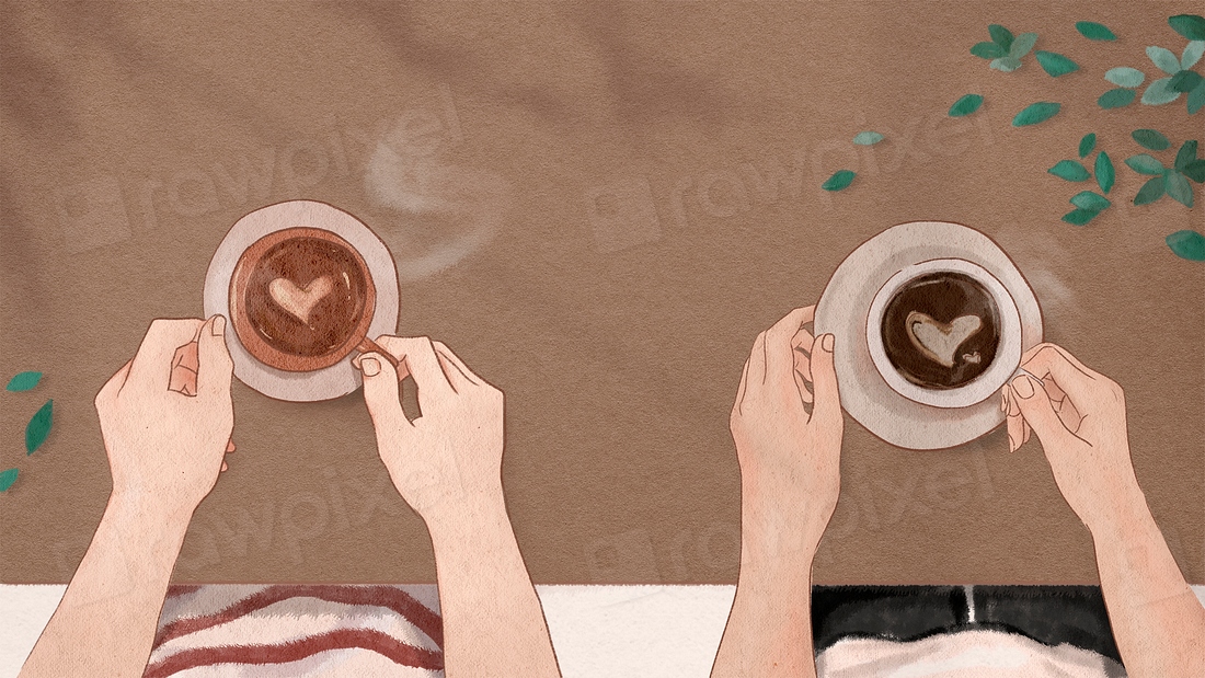 Perfect coffee date Valentine’s psd | Premium PSD - rawpixel