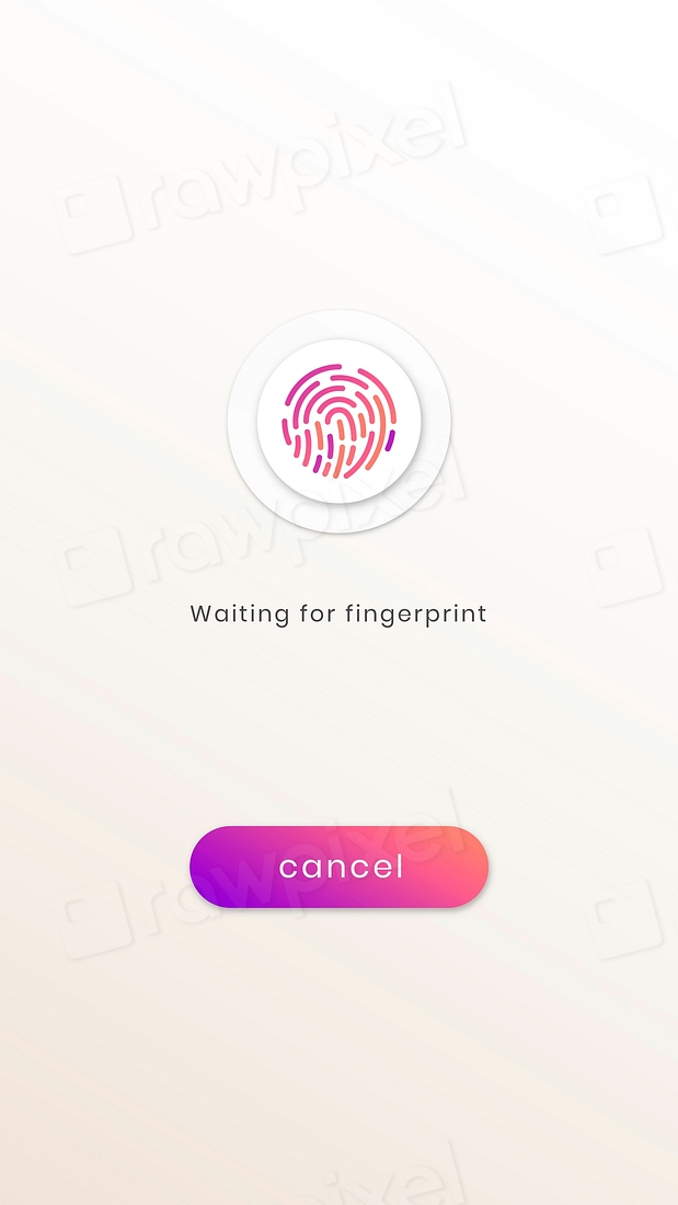 Fingerprint scan UI screen vector | Premium Vector - rawpixel