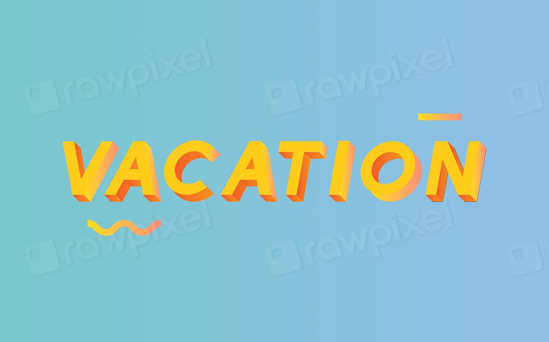 Illustration typography word vacation | Free Vector - rawpixel
