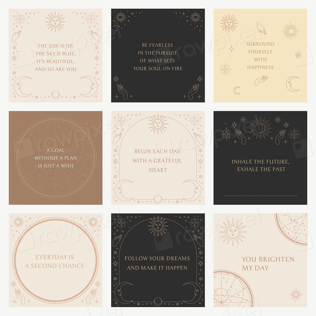 Celestial art vector editable template | Premium Vector - rawpixel