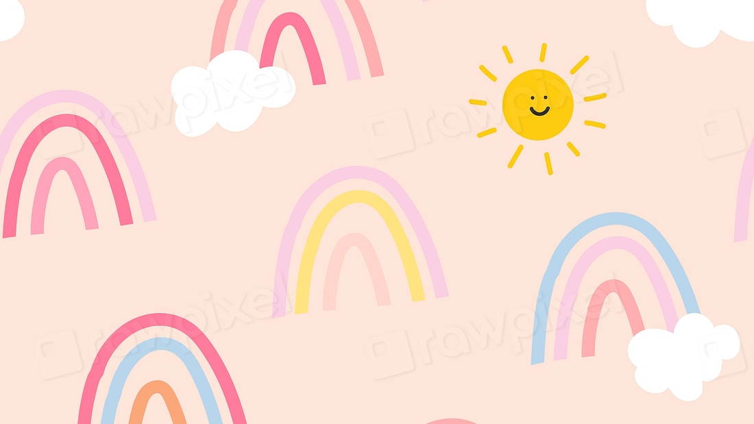 Cute rainbow art desktop wallpaper | Premium Photo - rawpixel
