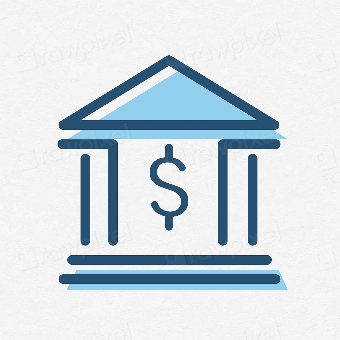 Bank outline icon psd financial | Free PSD - rawpixel