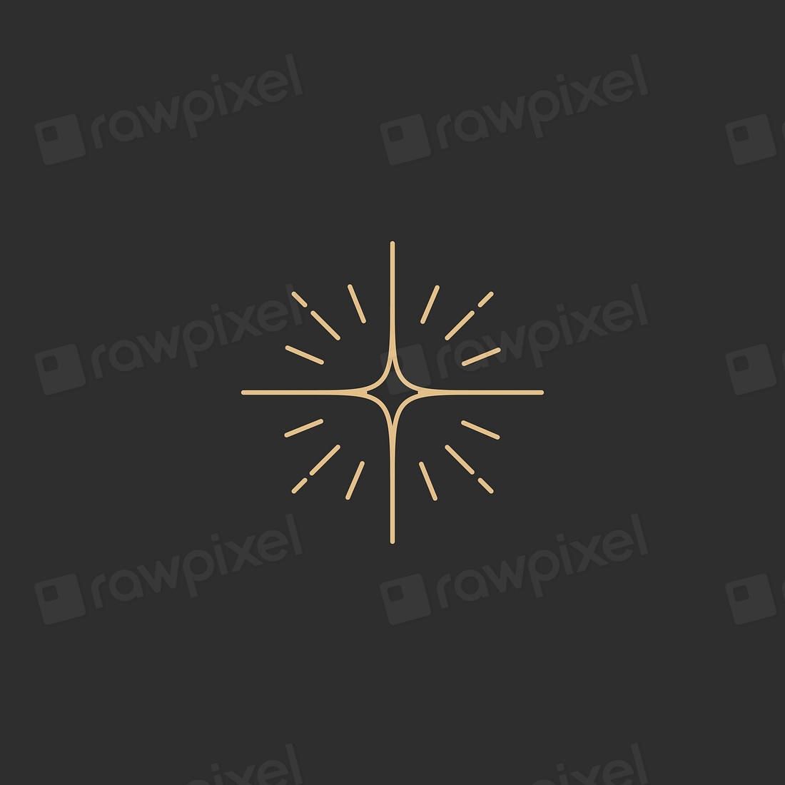 Sparkle star vector golden linear | Free Vector - rawpixel