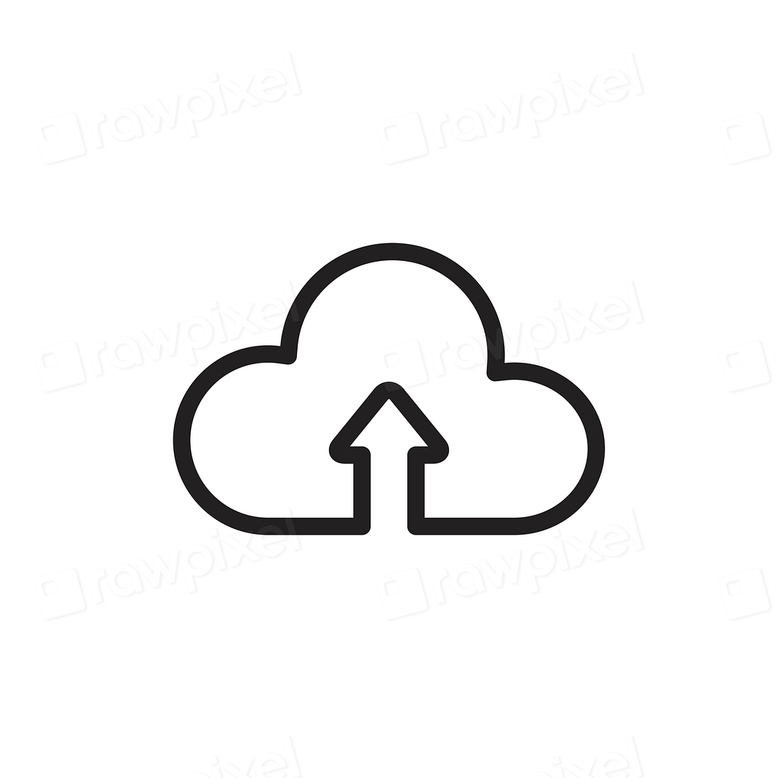 Upload to cloud icon vector | Premium Vector - rawpixel
