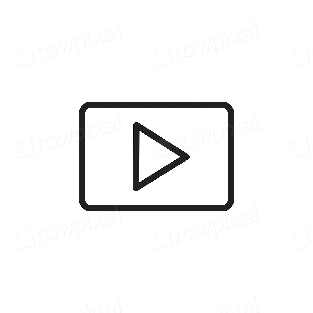 Play button icon vector | Premium Vector - rawpixel