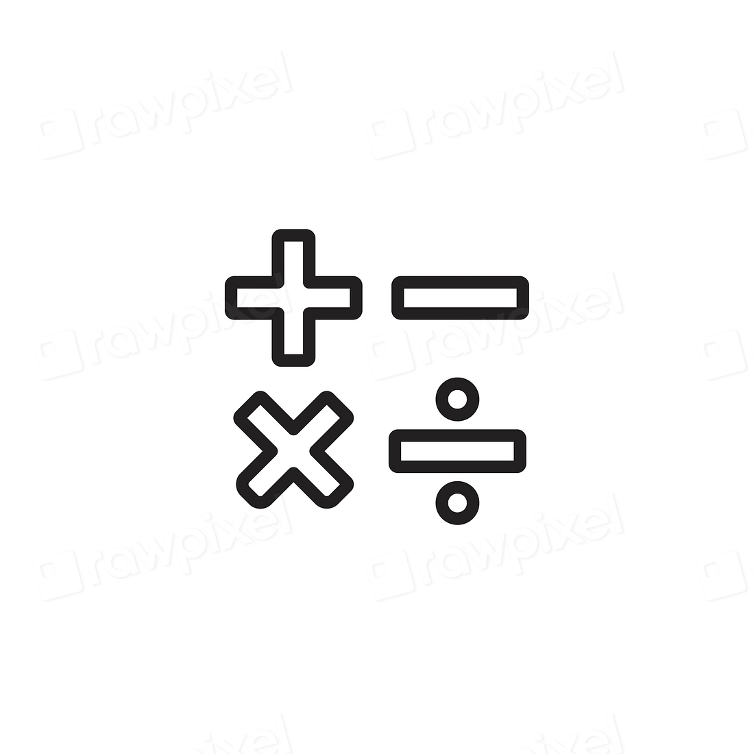 Math symbol vector | Premium Vector - rawpixel