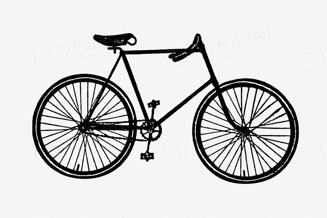 Vintage two wheel bicycle engraving | Premium PSD Illustration - rawpixel