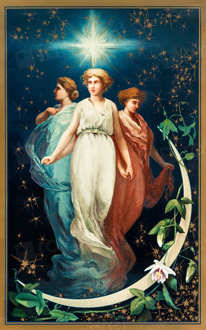 Christmas cards depicting angels, stars, | Free Photo Illustration ...