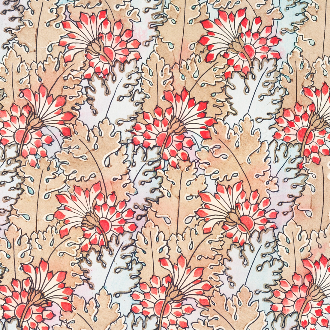Art nouveau chrysanthemum flower pattern | Premium Photo - rawpixel