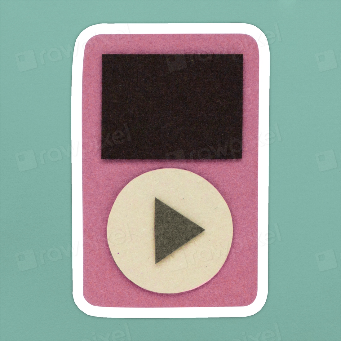 Pink music player paper craft | Premium PSD - rawpixel