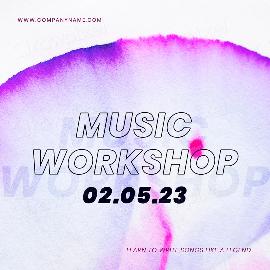 Music workshop colorful template psd | Premium PSD Template - rawpixel