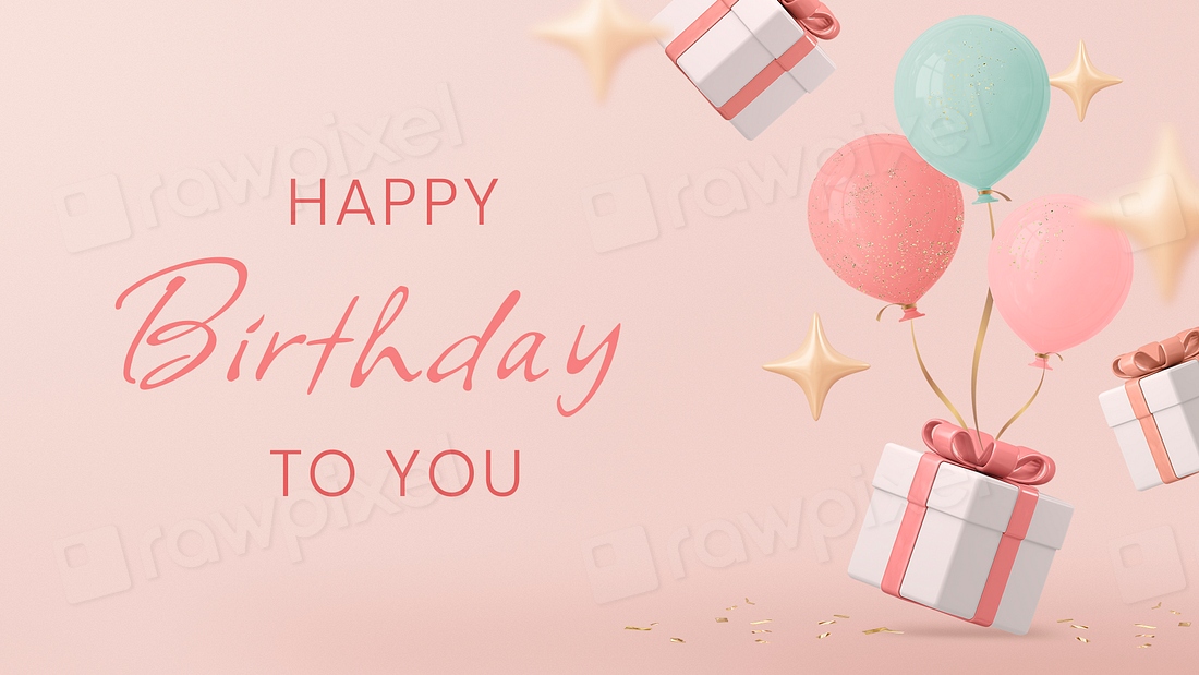 Birthday blog banner template, 3d | Premium PSD Template - rawpixel