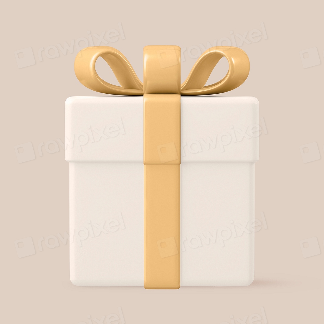 White gift box clipart, 3d | Premium PSD - rawpixel