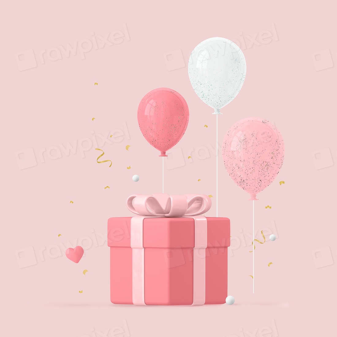 Gift box clipart, 3d birthday | Premium PSD - rawpixel