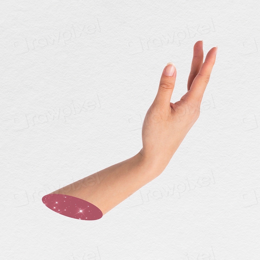 Aesthetic hand isolated, white design | Premium PSD - rawpixel