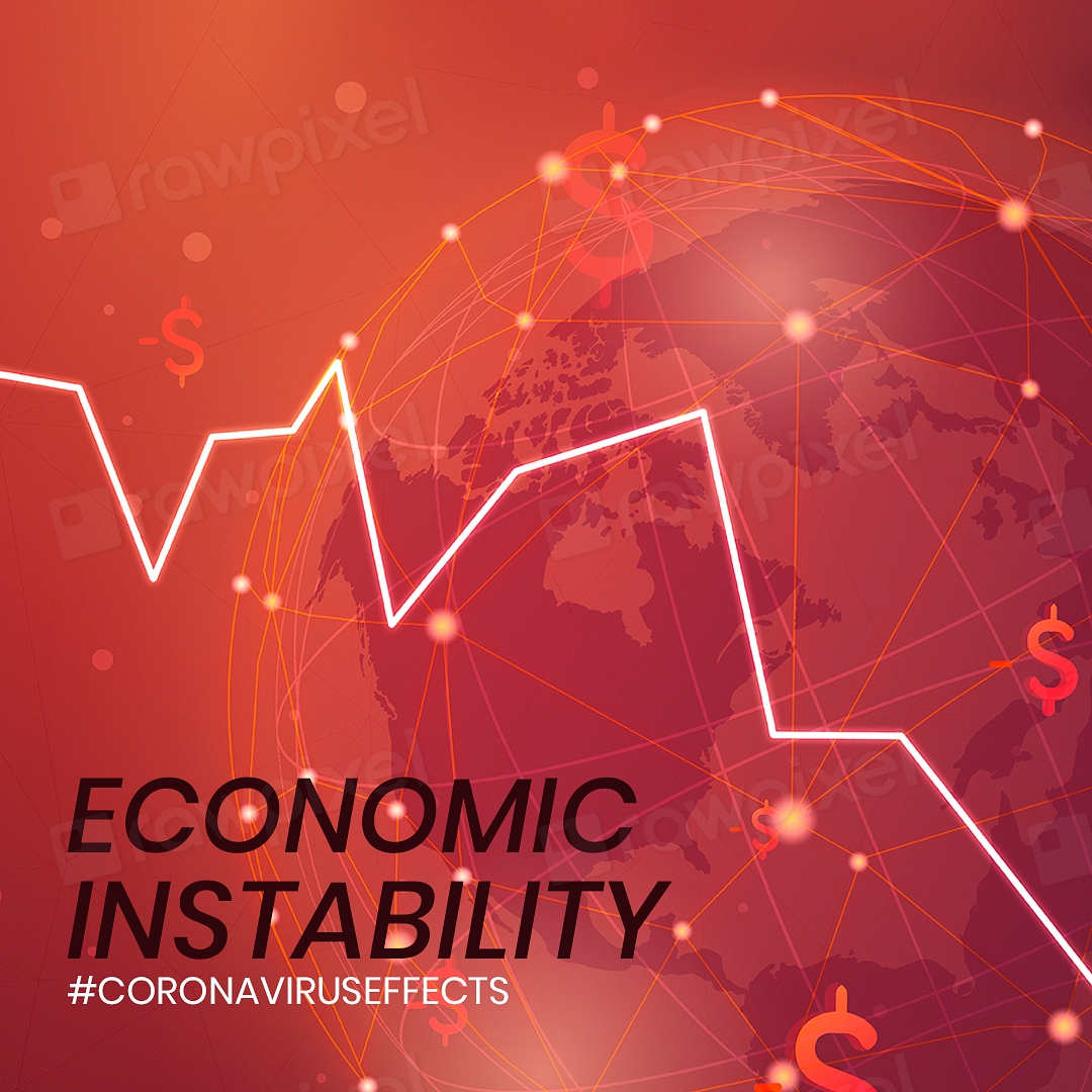 Economic instability due COVID-19 social | Premium PSD Template - rawpixel