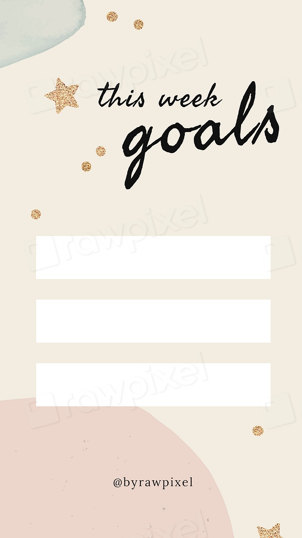 This week goals social media | Premium PSD - rawpixel