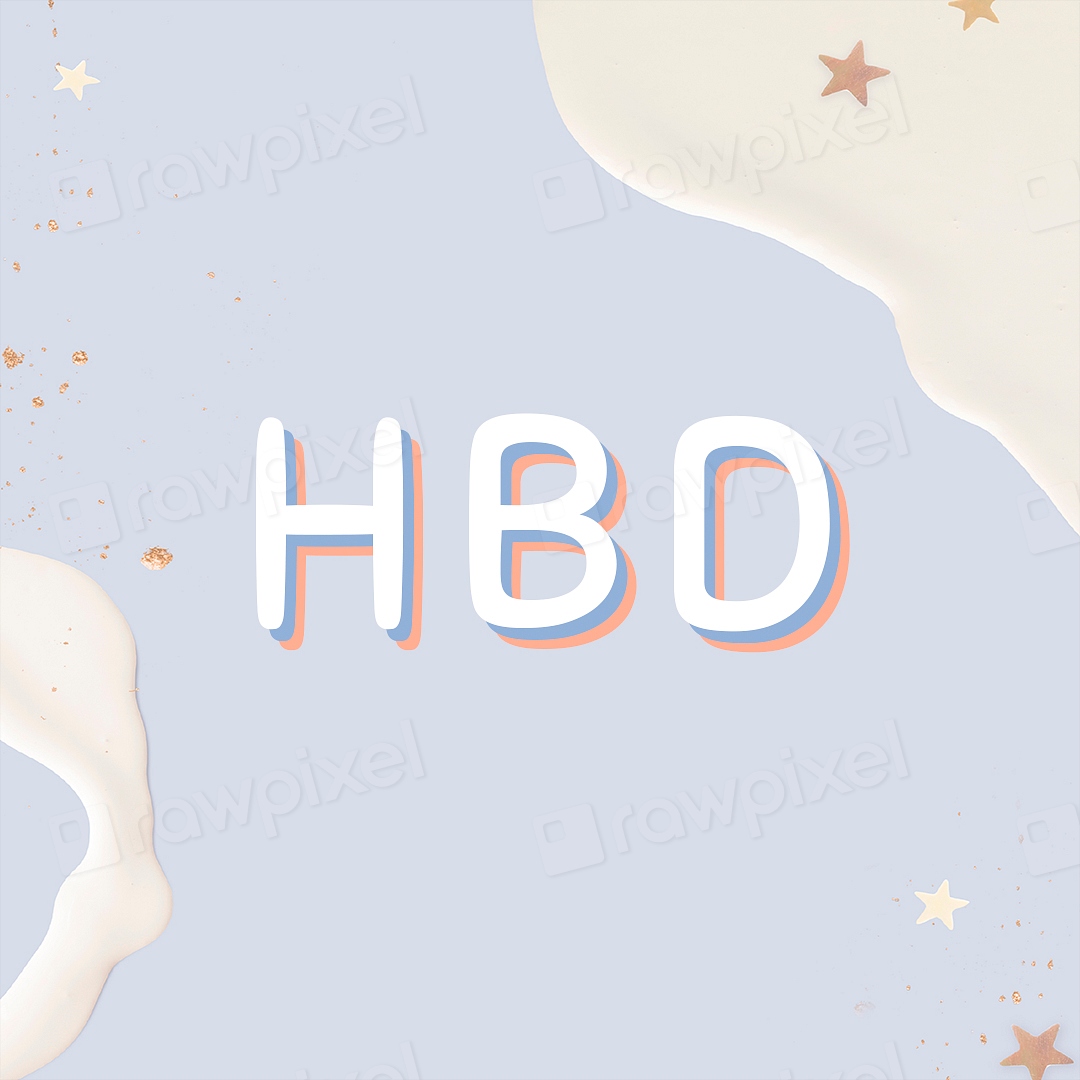 Pastel blue HBD psd 3D | Premium PSD Template - rawpixel