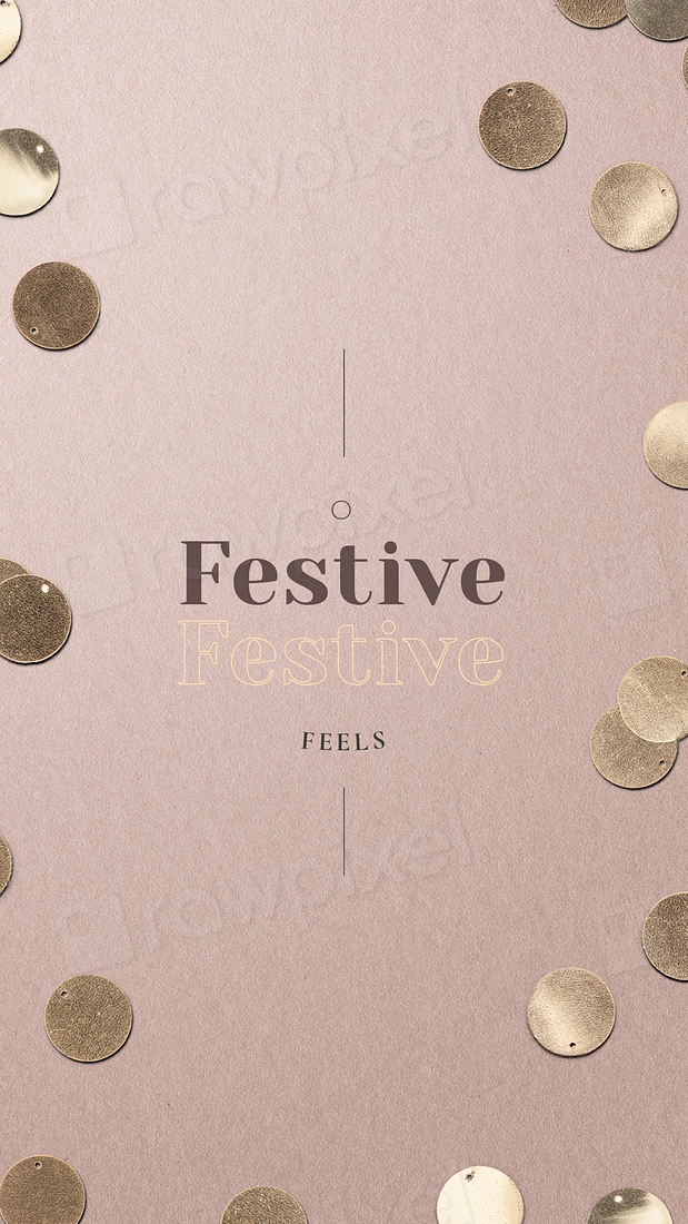 Festive message psd gold confetti | Premium PSD Template - rawpixel