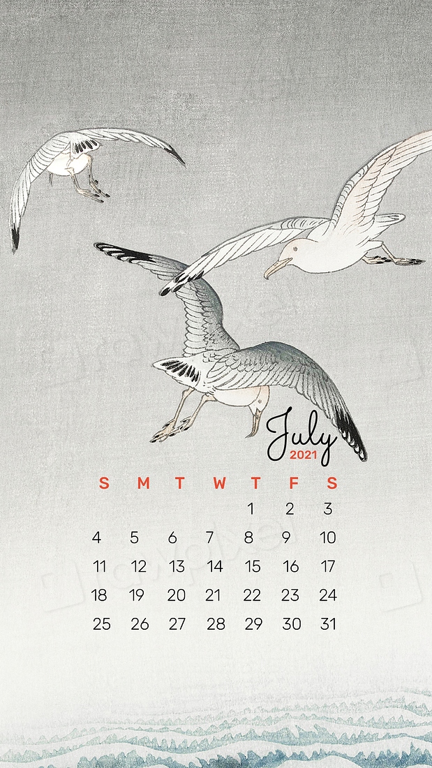 2021 calendar July template phone | Premium PSD - rawpixel