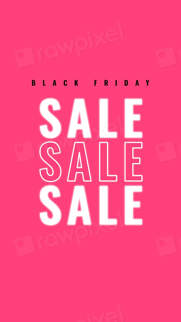 Glowing pink SALE psd Black | Premium PSD Template - rawpixel