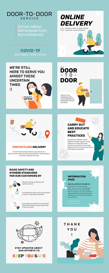 Online delivery editable template psd | Premium PSD - rawpixel