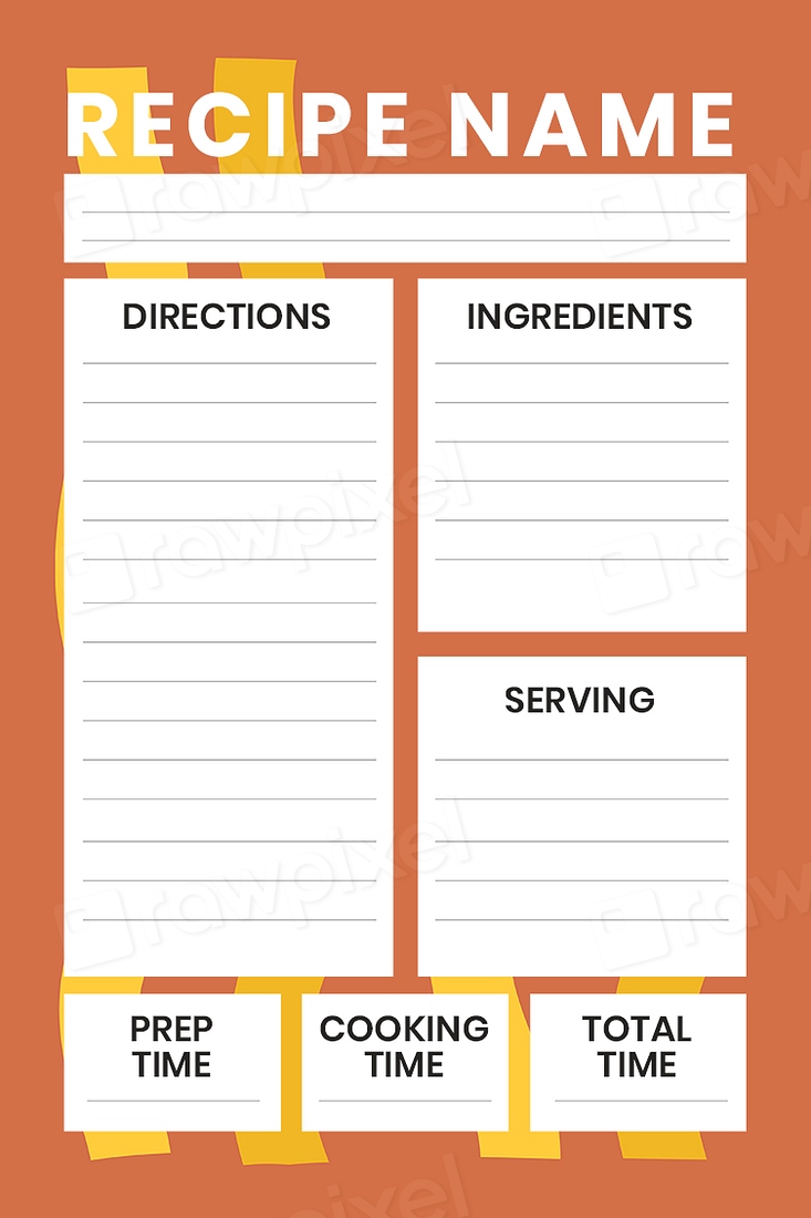 Doodle food recipe template psd | Premium PSD Template - rawpixel