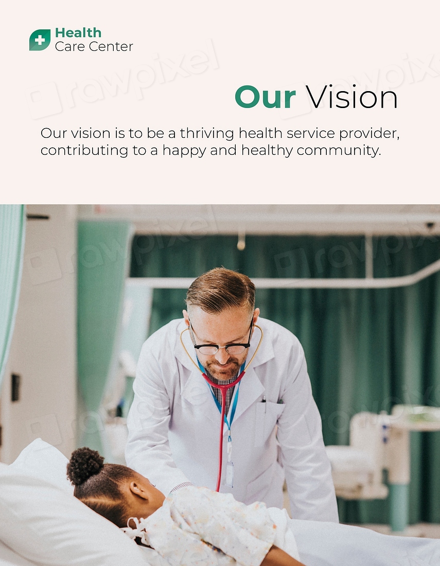 Medical vision flyer template, healthcare | Premium Vector Template ...