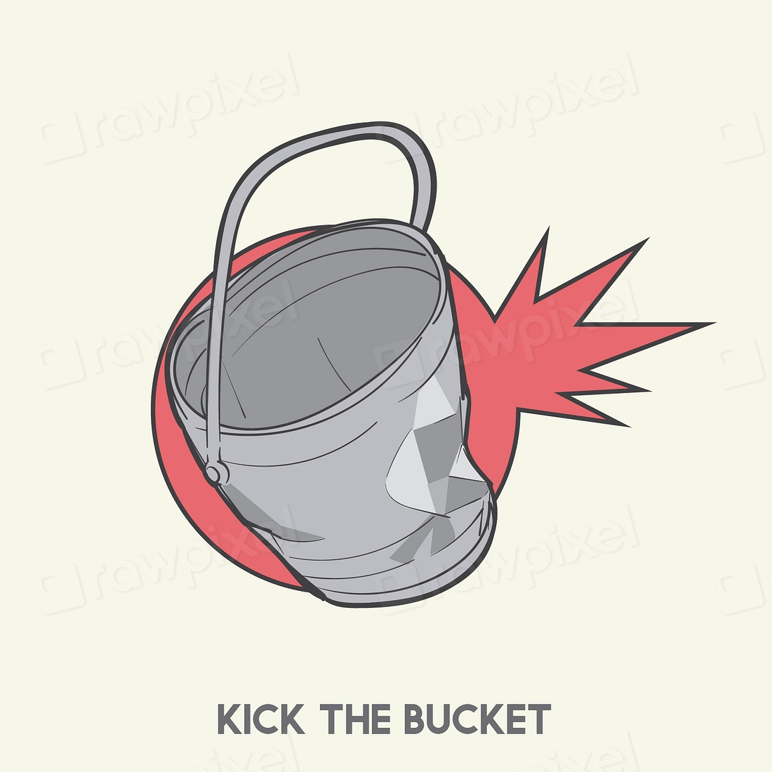 Kick the bucket | Premium Vector - rawpixel