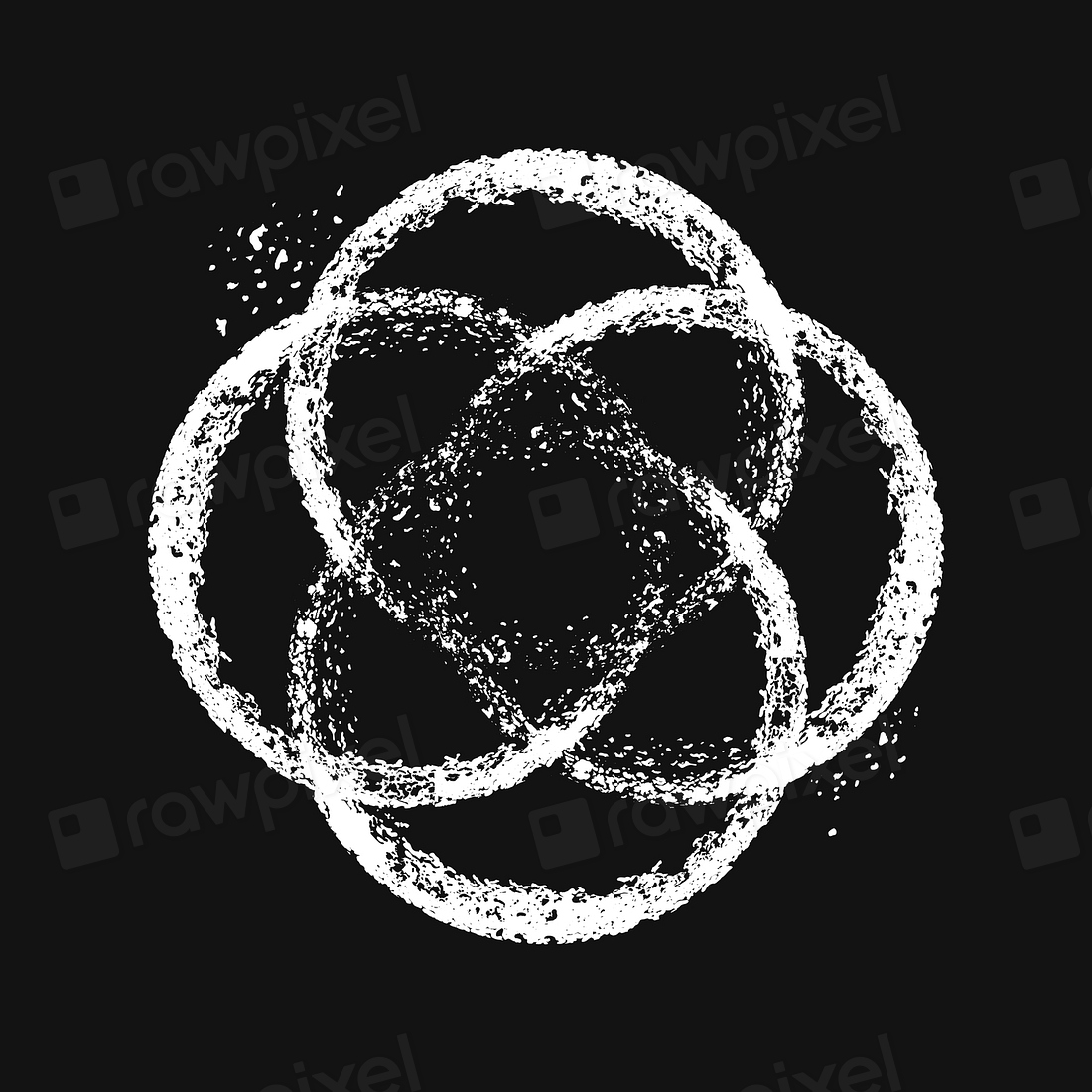 Cyberpunk circles collage element, white | Premium Vector - rawpixel