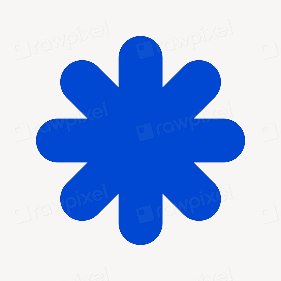 Blue asterisk clipart, geometric badge | Premium Vector - rawpixel