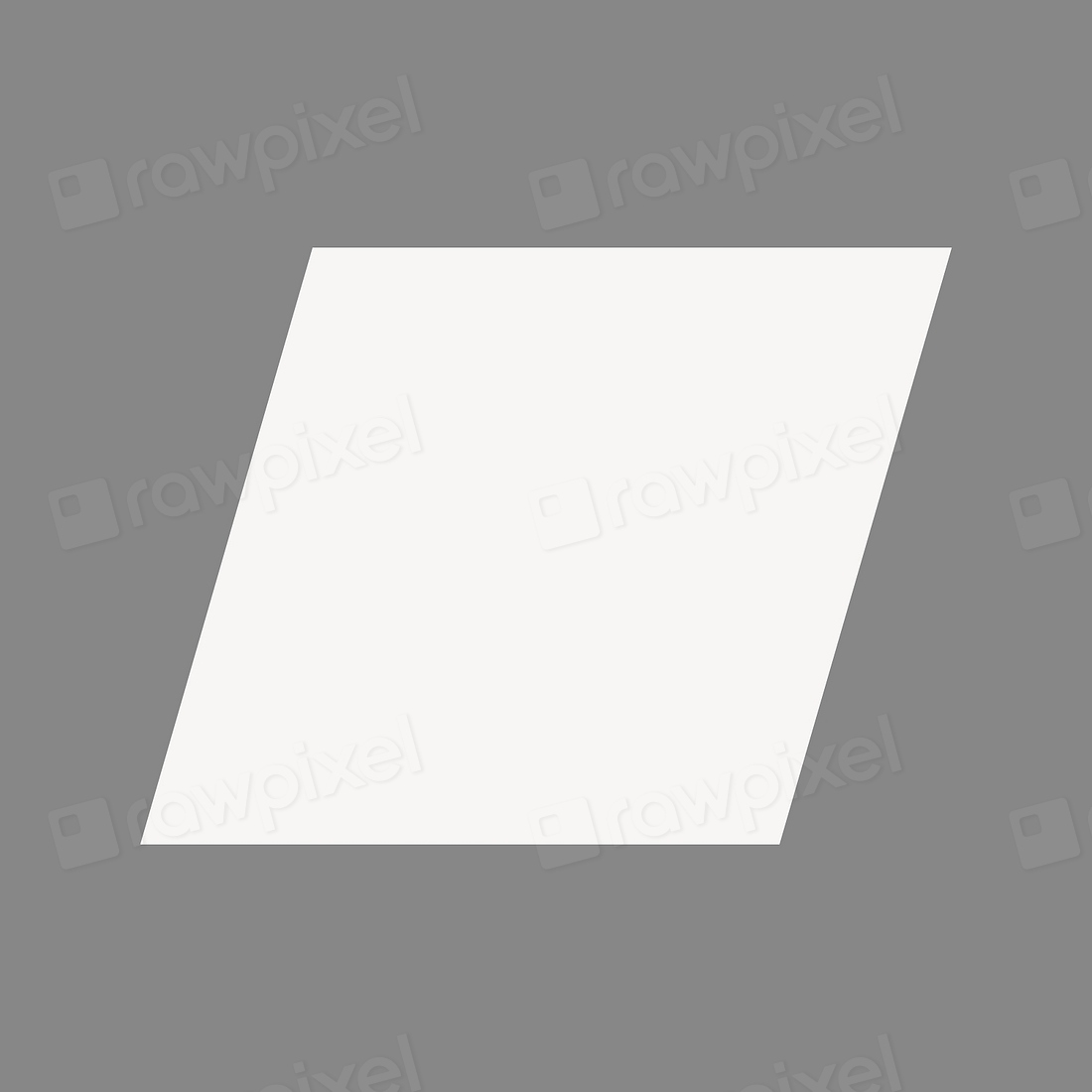 White parallelogram shape sticker, geometric | Premium Vector - rawpixel