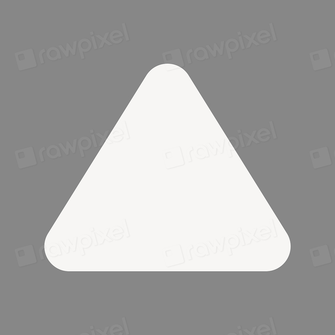 White triangle sticker, flat geometric | Free Vector - rawpixel