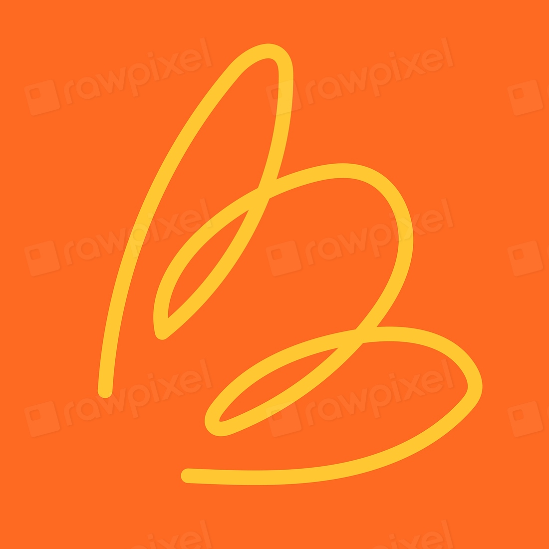 Yellow doodle line clipart, cute | Free PSD - rawpixel