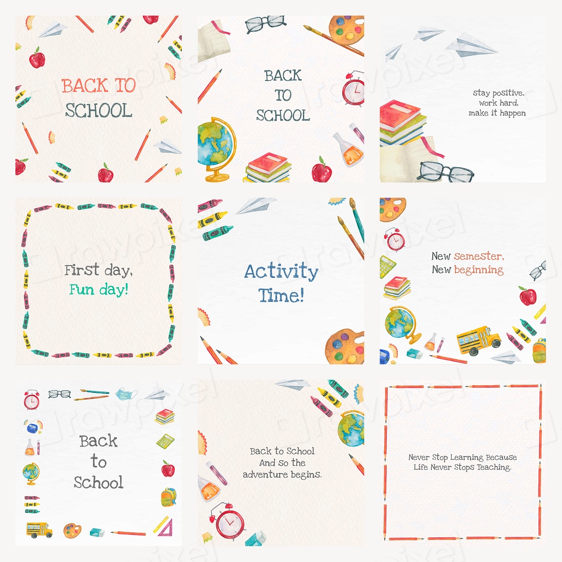 Back school template psd editable | Premium PSD - rawpixel