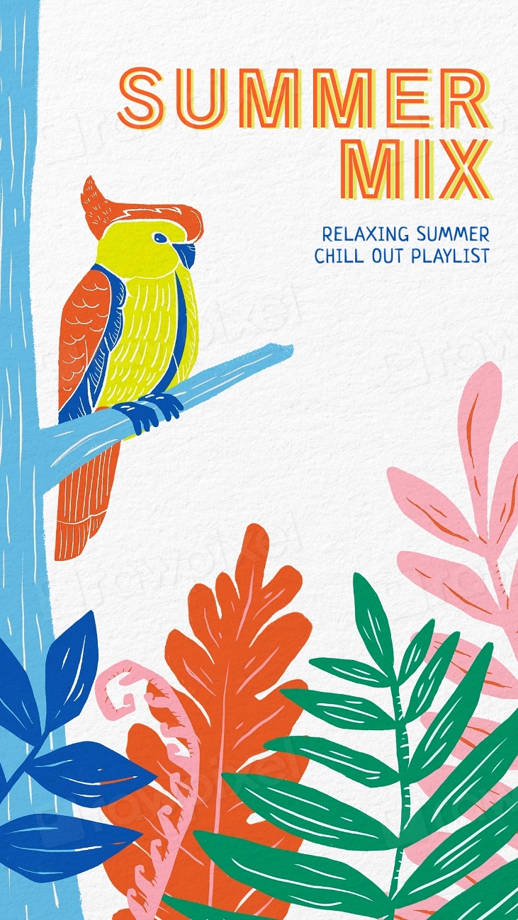 Summer mix playlist Facebook story | Premium Editable Template - rawpixel