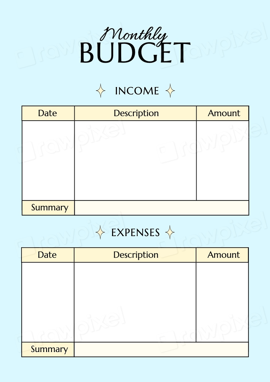 Monthly budget template | Premium Editable Template - rawpixel