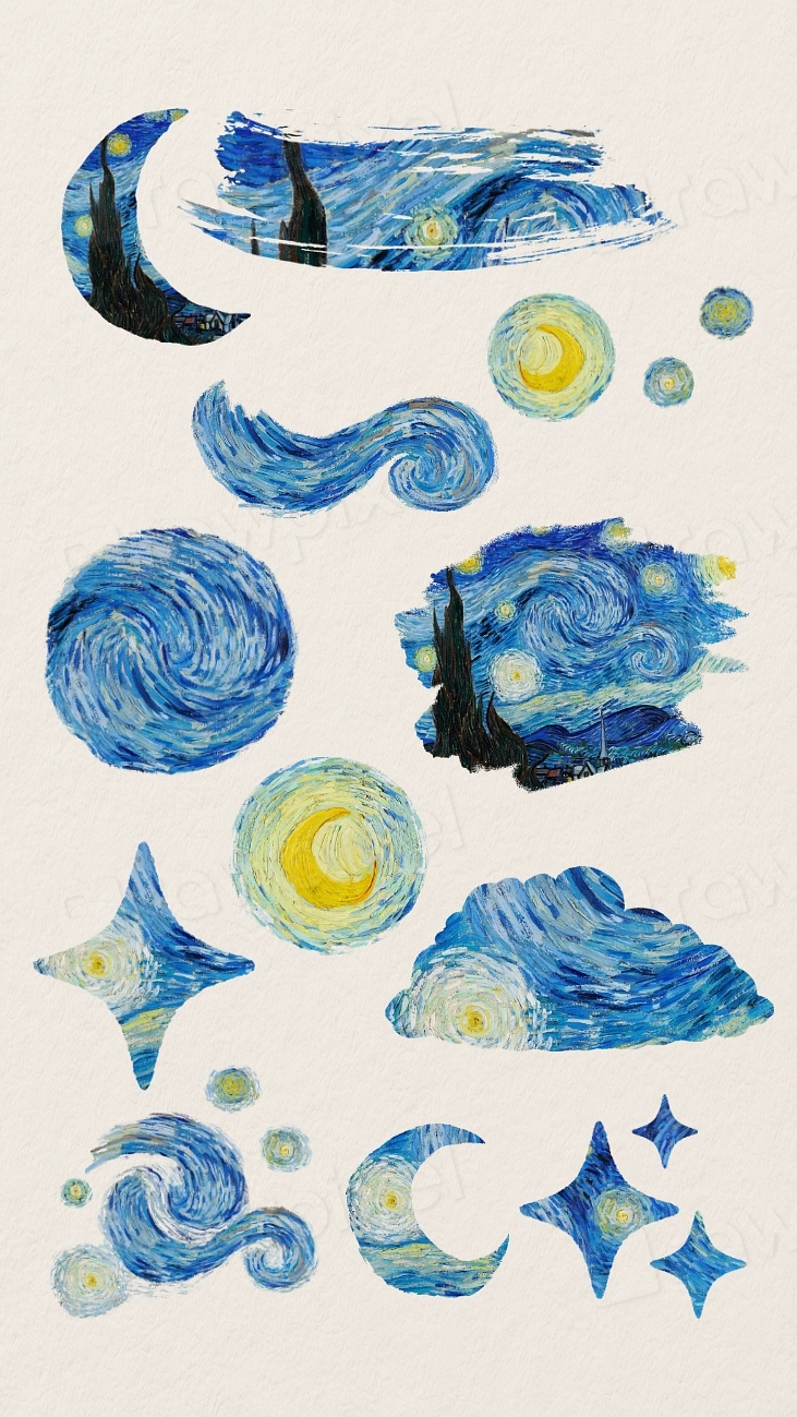 Starry night element, editable remix | Premium Editable Design - rawpixel