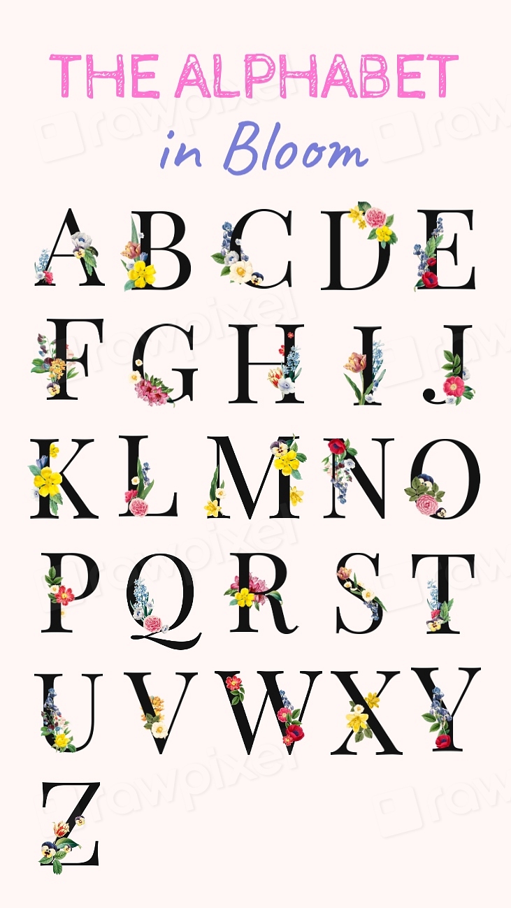 Editable botanical capital letter alphabet | Premium Editable Design ...