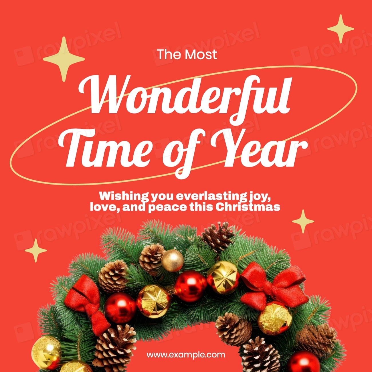 Merry Christmas wish Instagram post | Premium Editable Template - rawpixel