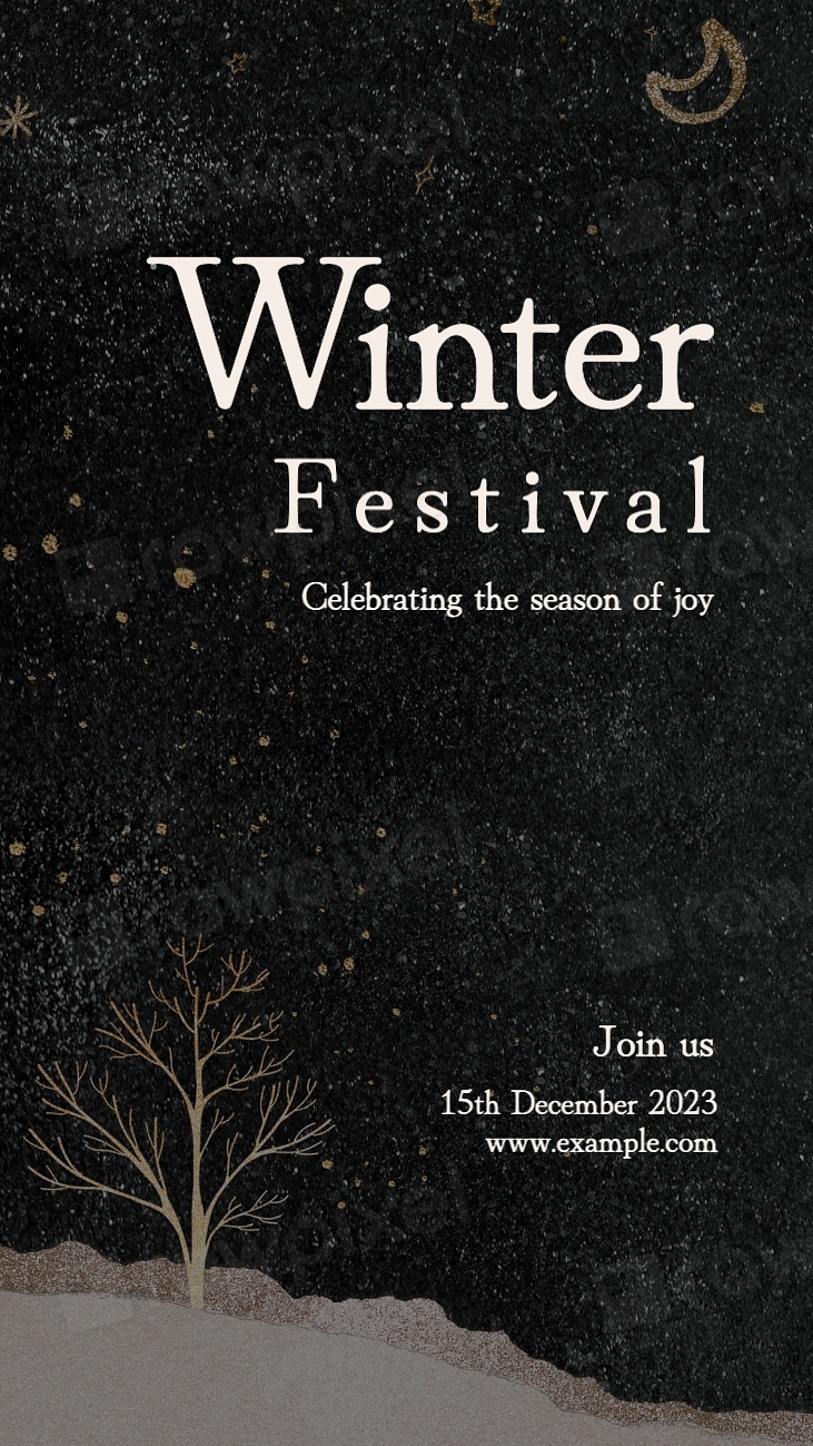 Winter festival Instagram story template | Premium Editable Template ...