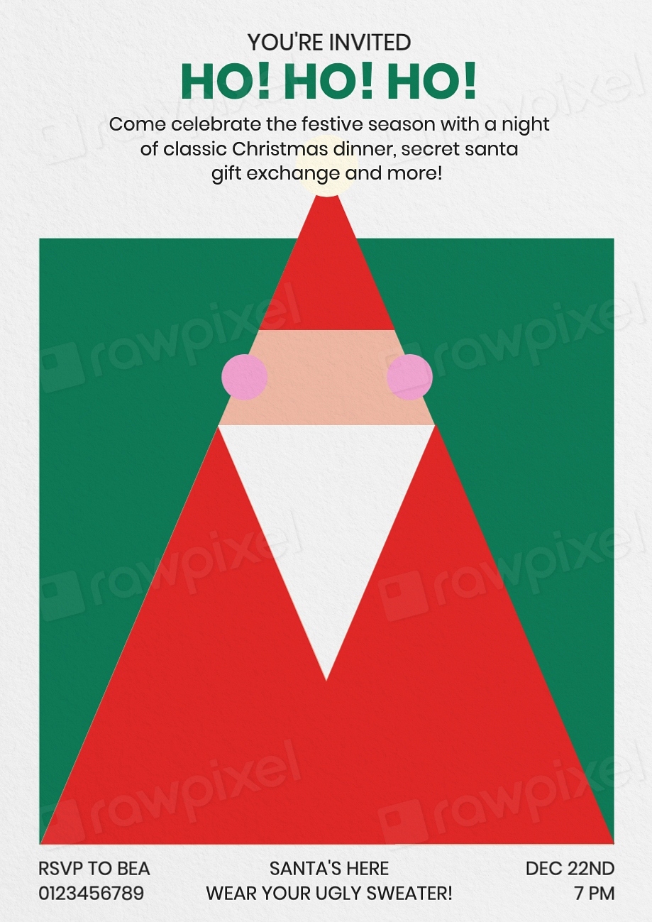 Christmas party poster template | Premium Editable Template - rawpixel